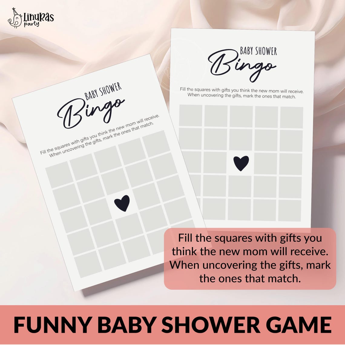 Bingo Baby Shower Game Bingo Card Printable Shower Activity Baby Shower ...