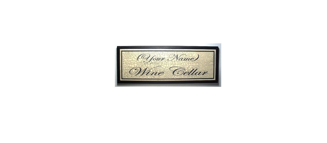 PERSONALIZED Script WINE CELLAR Sign - Add Name of Your Choice - Etsy