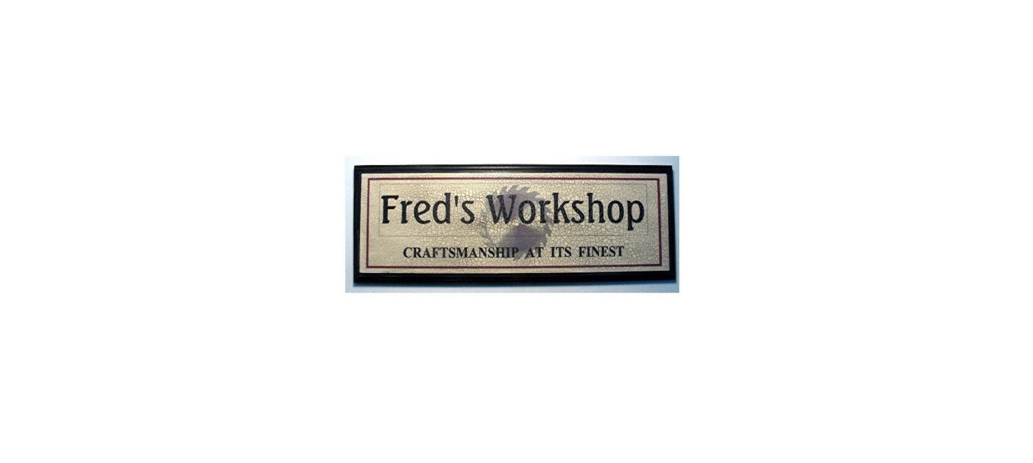 Personalized Workshop Sign- -add Name of Your Choice - Etsy