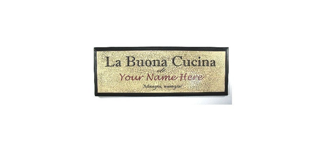 Personalized GOOD KITCHEN SIGN - (italian) - Etsy