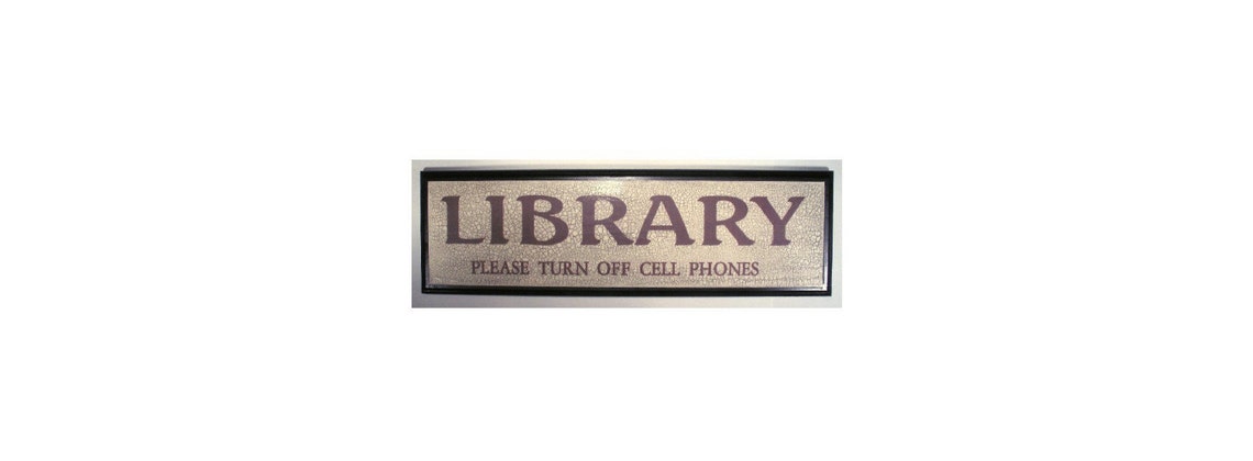 LIBRARY SIGN - Etsy