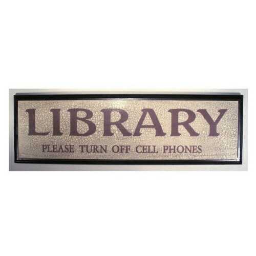 LIBRARY SIGN - Etsy