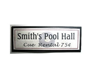 POOL HALL W ARROW Retro Vintage Design Metal Sign - Etsy
