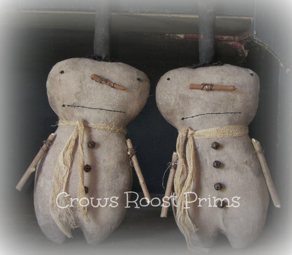 Sale SNOWMAN Pattern-not Doll, Primitive 101 Crows Roost Primitives Top ...
