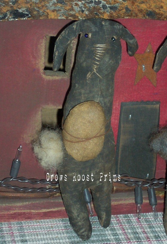 Bunny Rabbit and Egg 176 Primitive Crows Roost Prims Epattern - Etsy