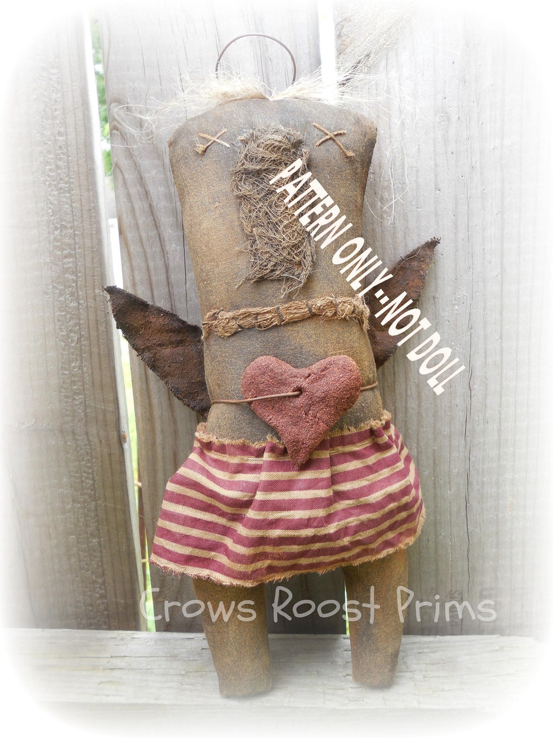 Sale Angel Epattern-not Doll, Doll Crows Roost Prims 253 Primitive Cinnamon Epattern Immediate ...