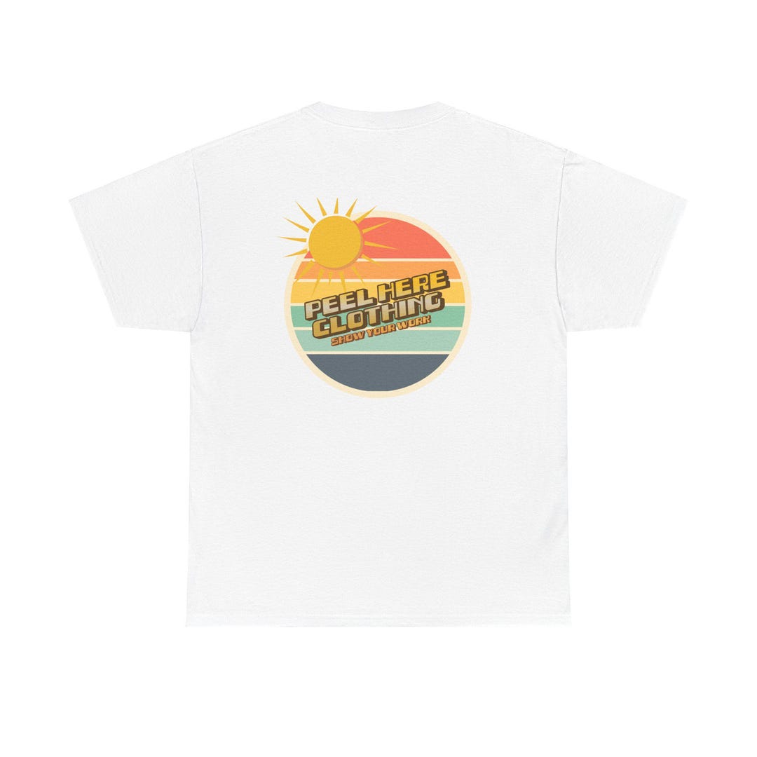 Retro Dot Heavy Cotton Tee back - Etsy