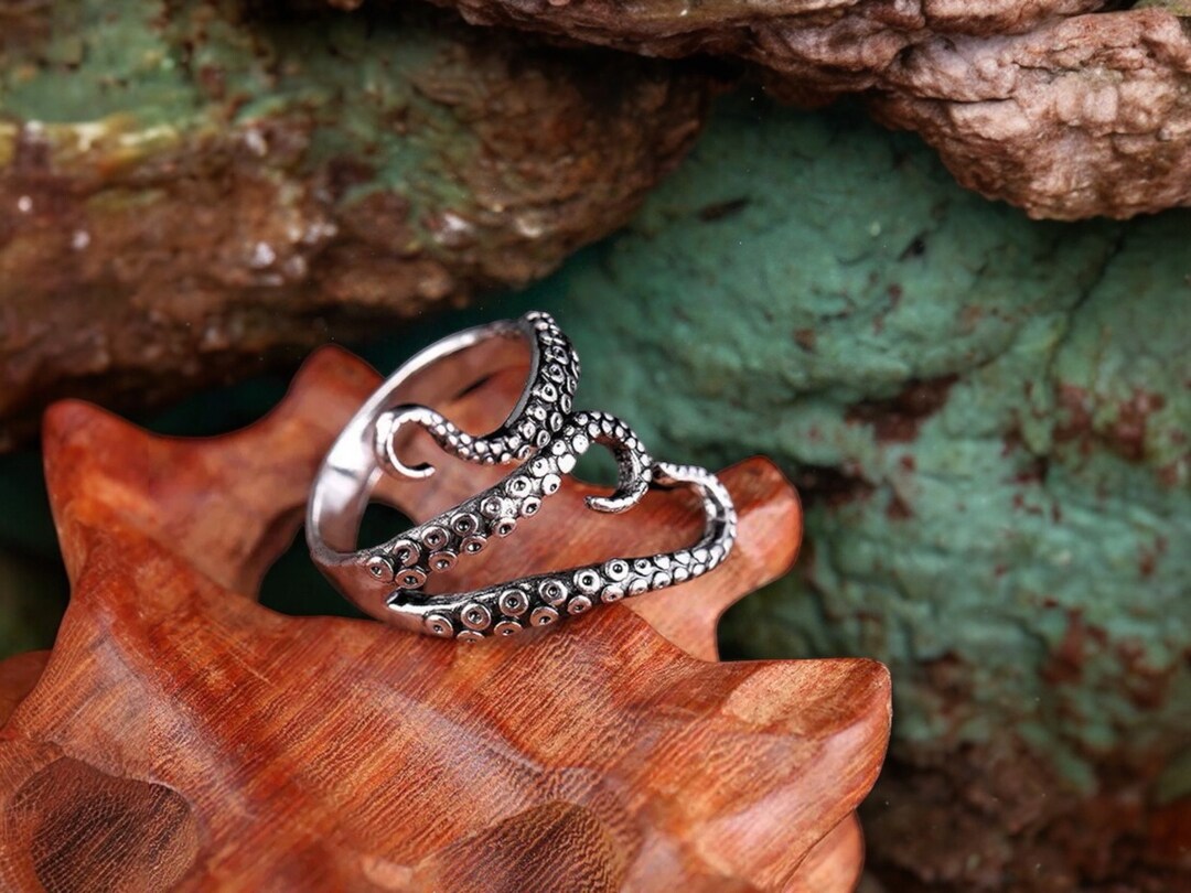Gothic Octopus Ring Deep Sea Monster Rock Stylish Gothic Gift Emo Punk ...