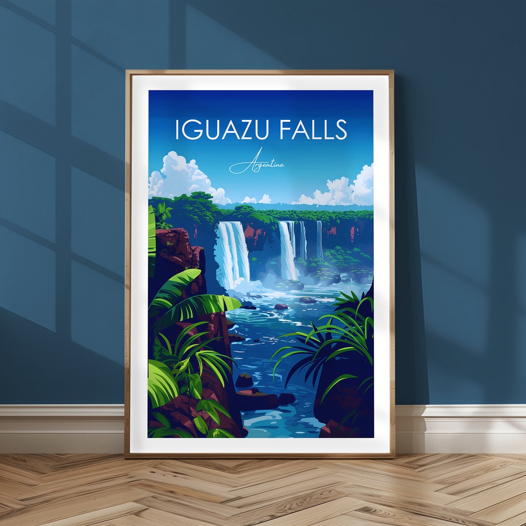 Iguazu Falls Argentina Travel Poster – High-quality Wall Art of the ...