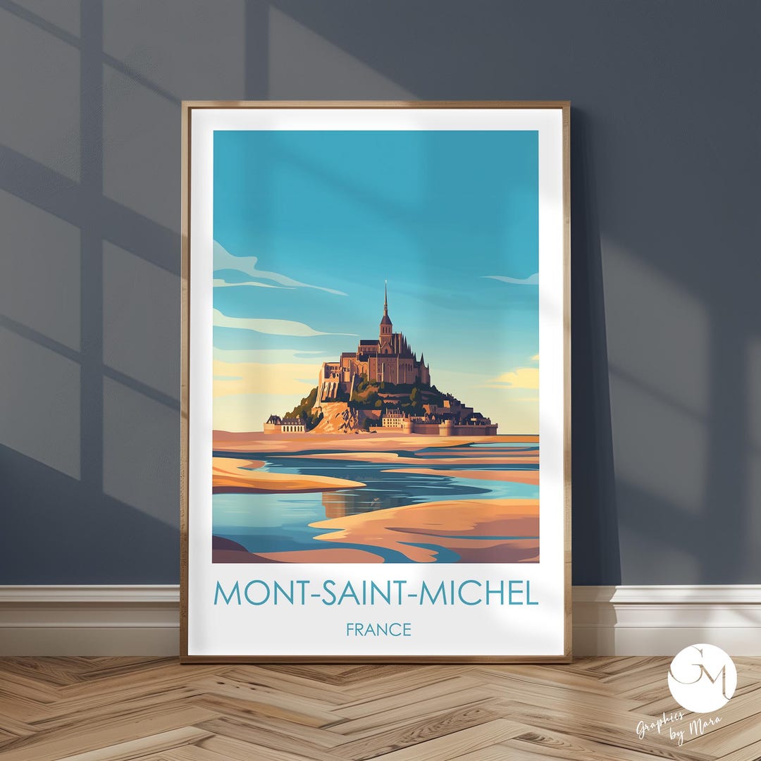 Mont Saint-michel Poster France Magical Island & Medieval Heritage ...