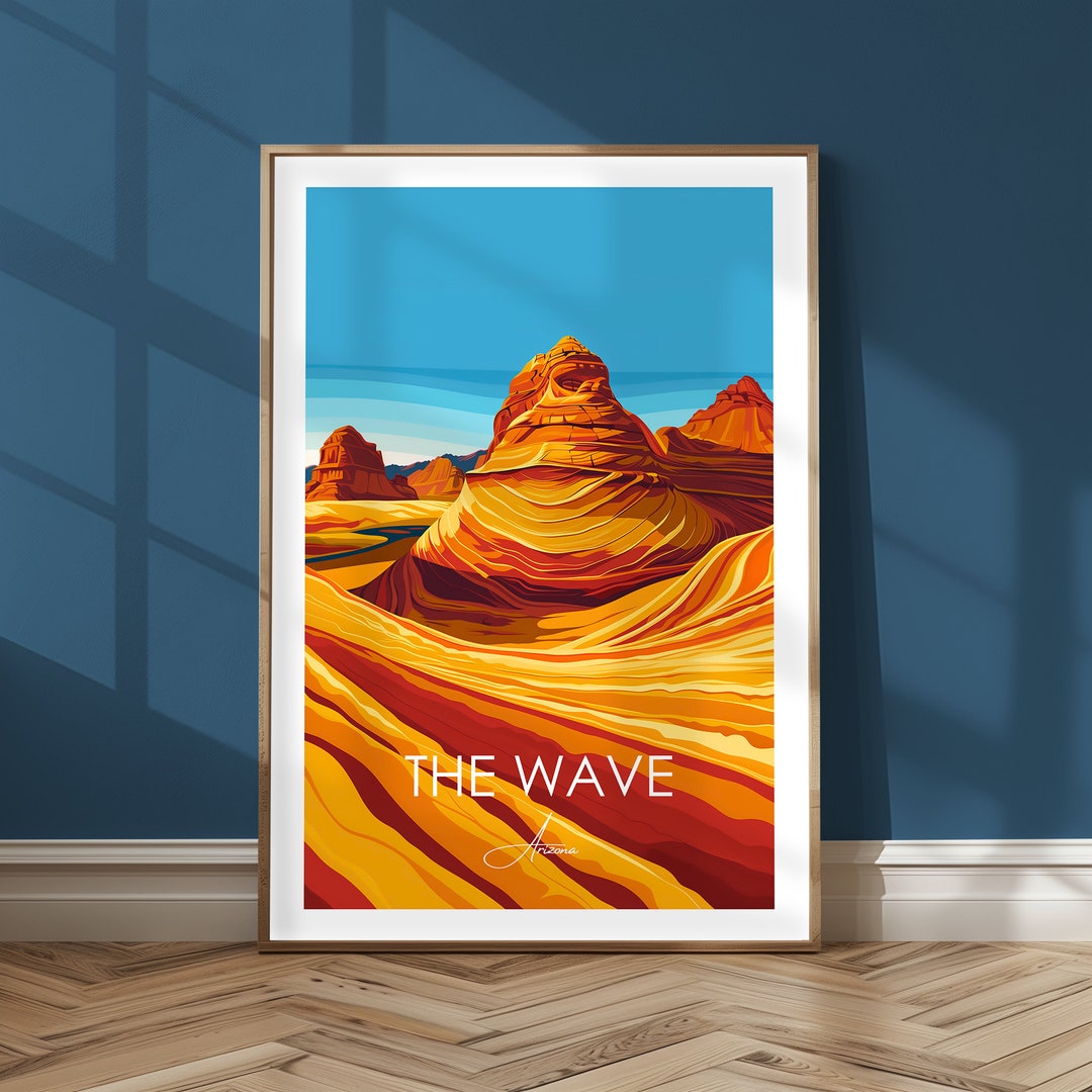 The Wave Arizona USA Poster Reiseposter – Vintage Reiseplakat für The ...