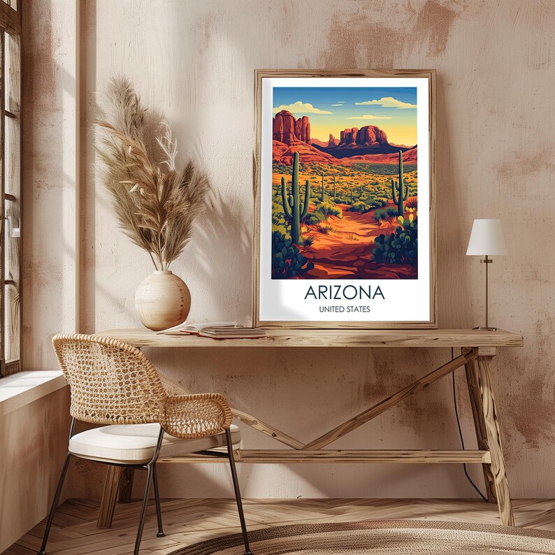 Arizona Landscape Poster – Deserts & Canyons Travel Poster | USA ...