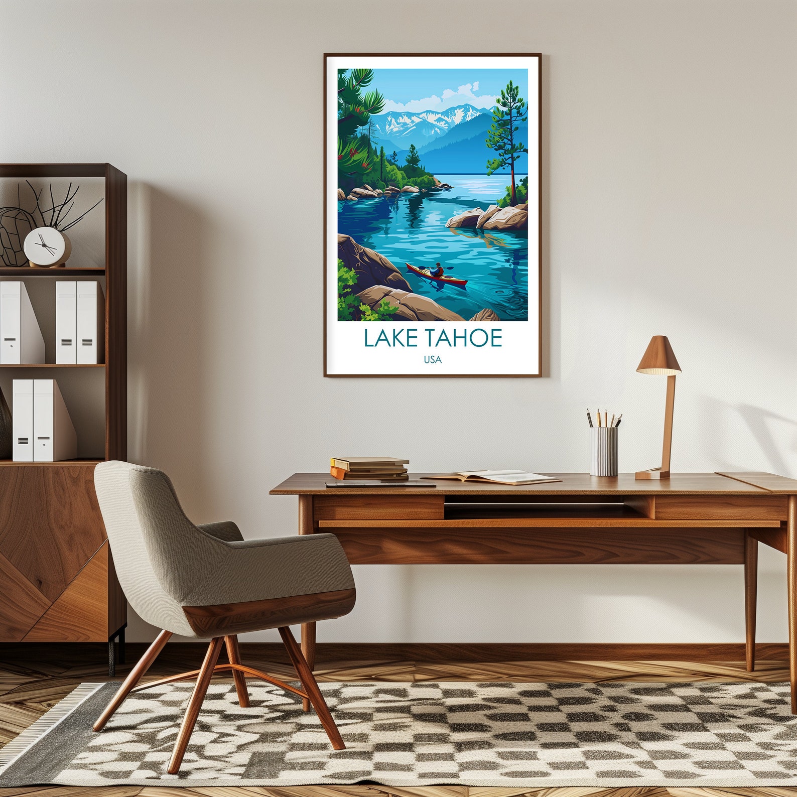 Lake Tahoe Travel Poster – High-quality Wall Art of the Famous Lake in ...