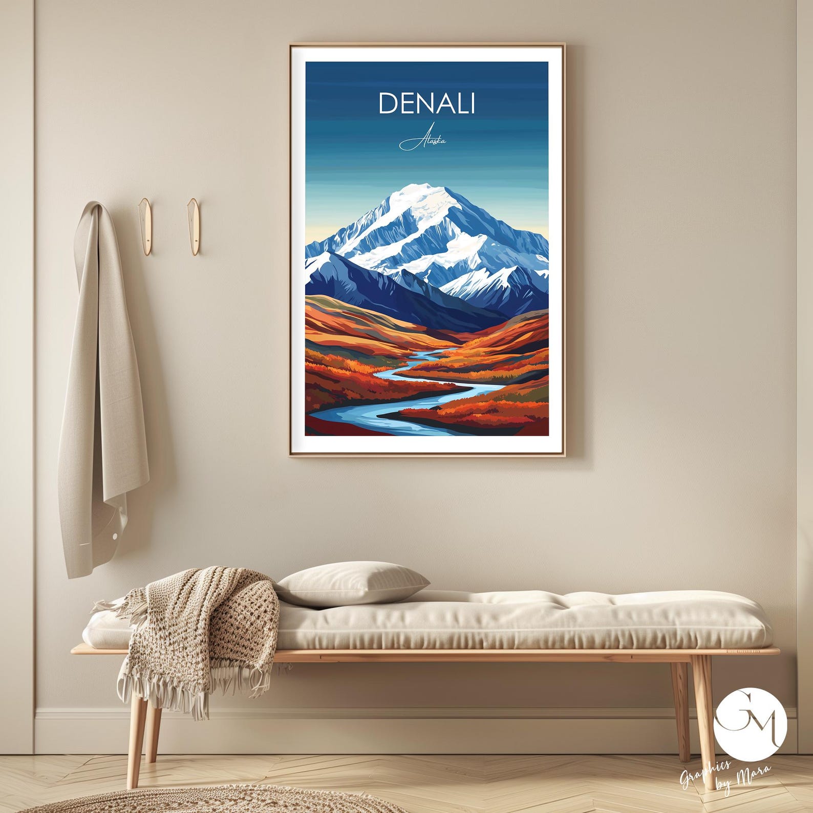 Denali Poster Alaska USA Mount Mckinley – Majestic Mountain & Untouched ...