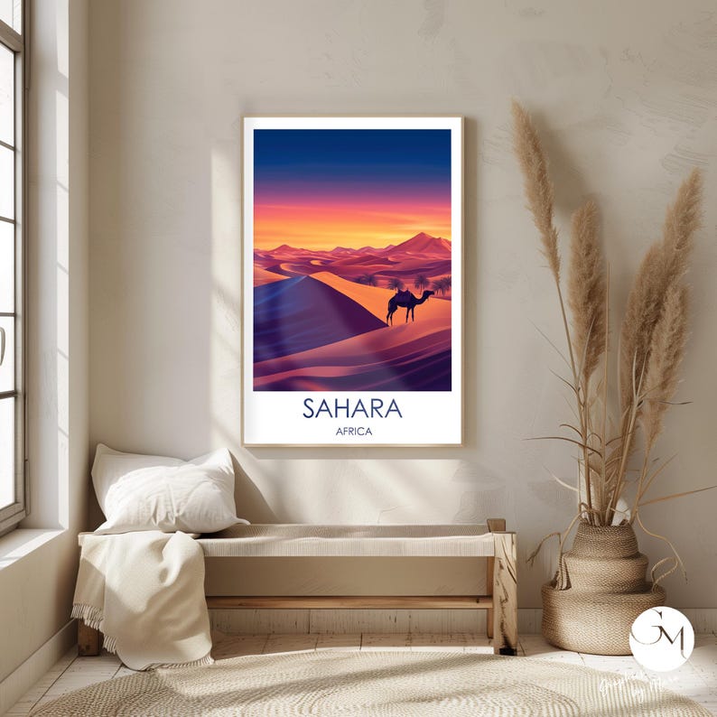 Sahara Desert Poster – Magical Sand Dunes & Sunsets | African Landscape ...