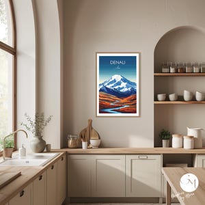 Denali Poster Alaska USA Mount Mckinley – Majestic Mountain & Pristine ...