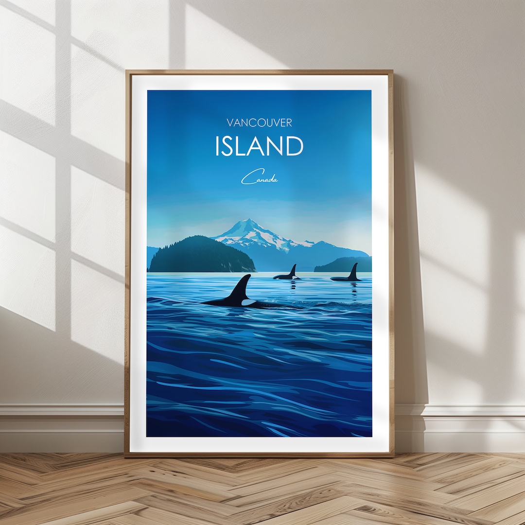 Vancouver Island Travel Poster Traditional Canada Wall Art for Home ...