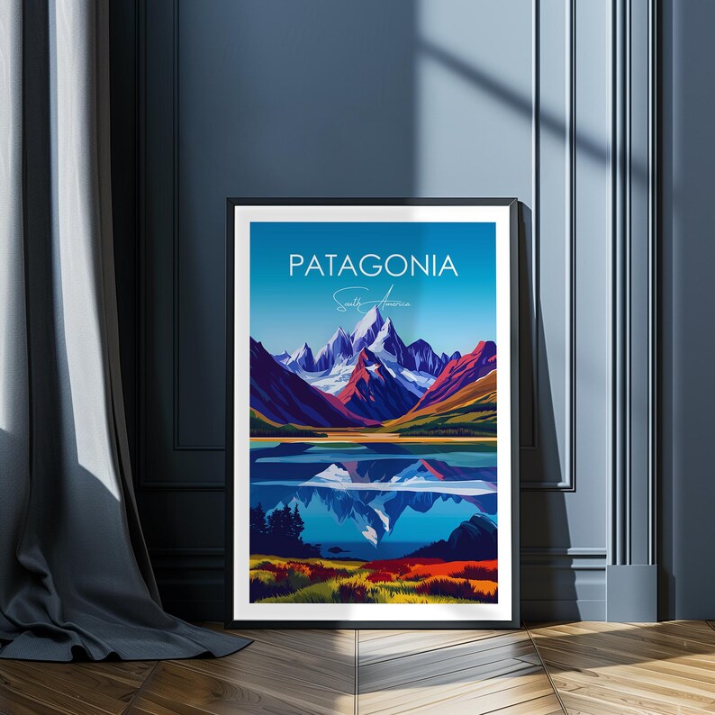 Patagonia Travel Poster - Stunning Wall Art of Patagonia the Andes ...
