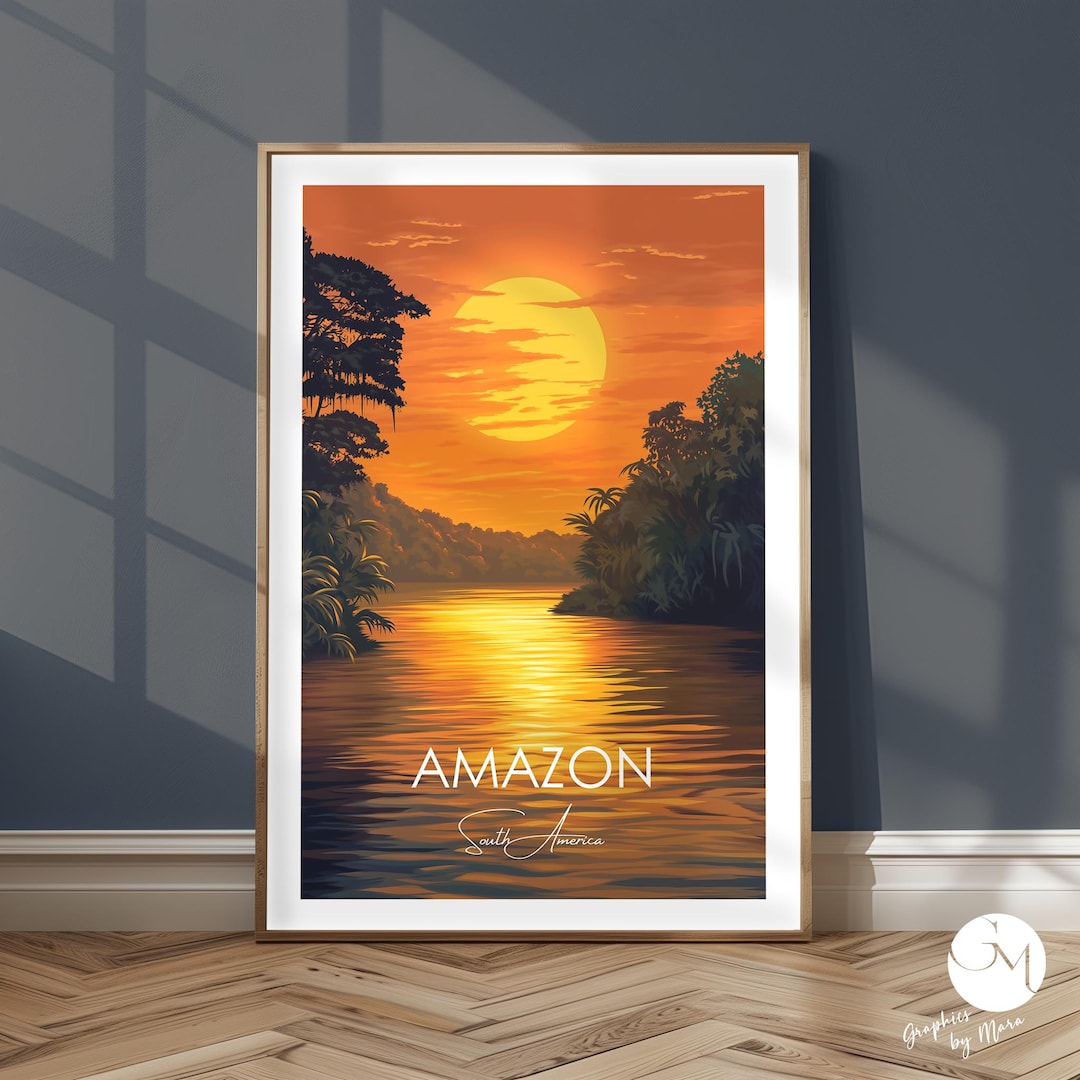 Amazon Rainforest Poster South America – Tropics & Fascinating Wildlife ...