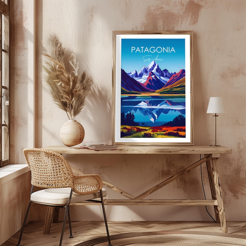 Patagonia Travel Poster - Stunning Wall Art of Patagonia the Andes ...