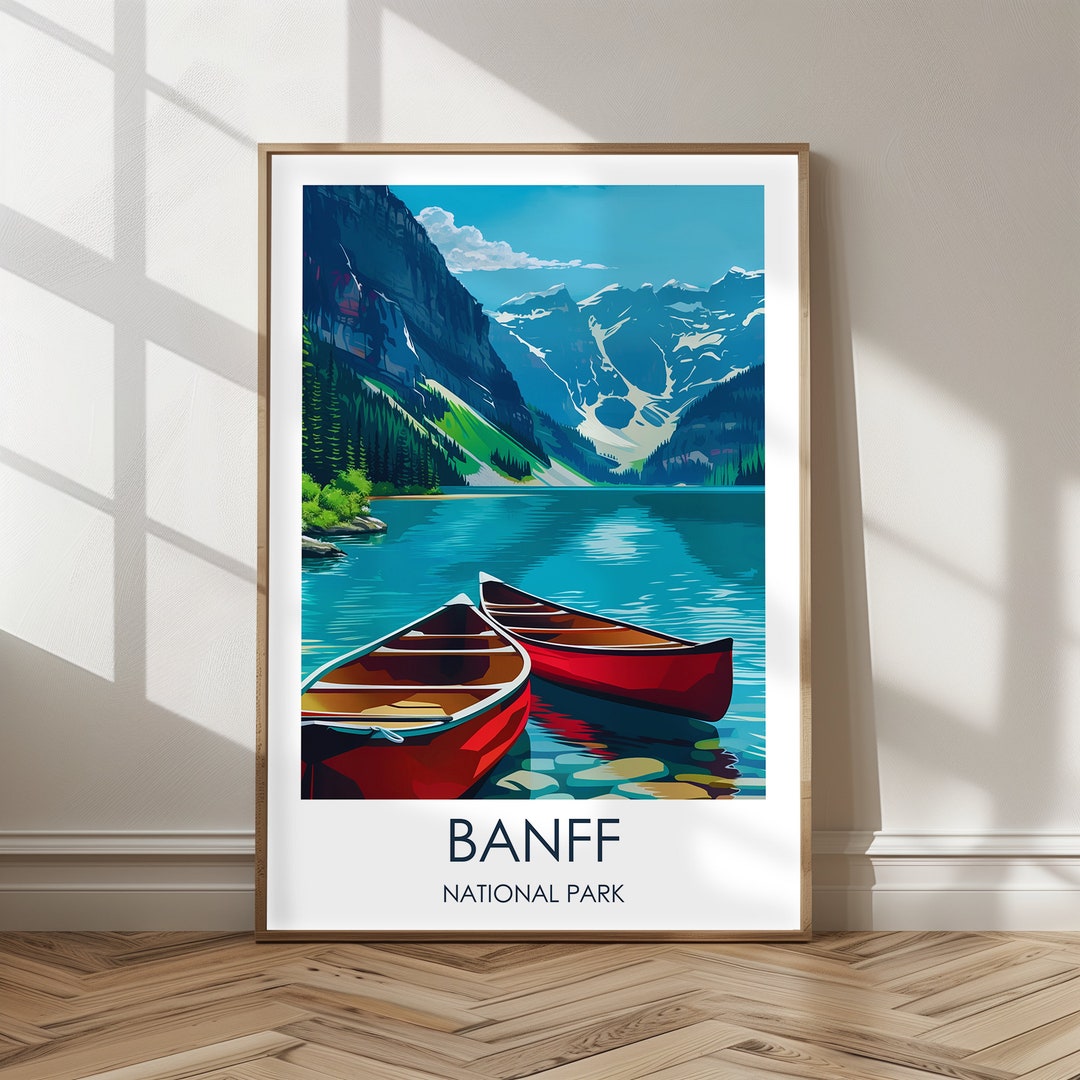 Banff National Park Travel Print Canada Banff National Park Poster Wall ...