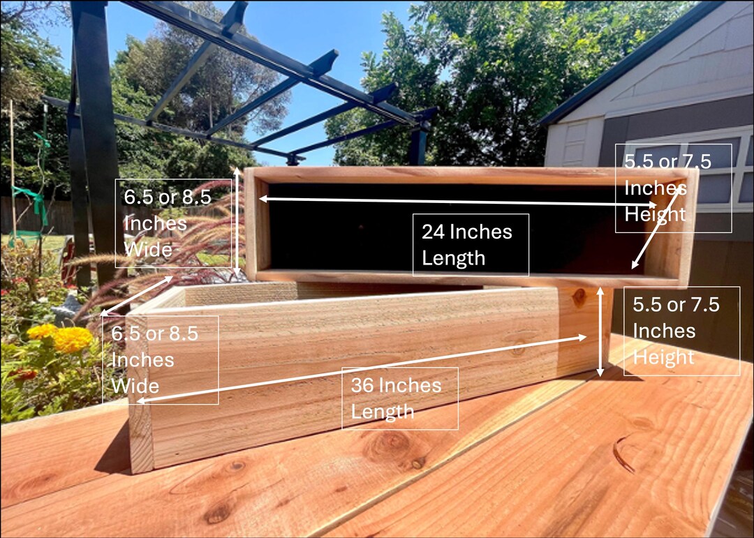 Exterior/interior Custom Cedar Wood Planter Boxes - Etsy