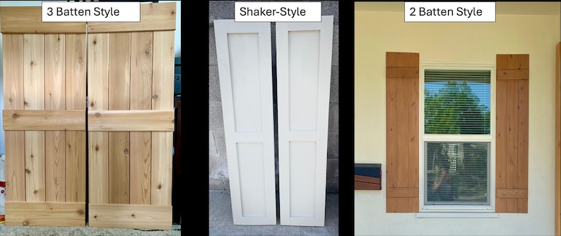 Custom Cedar Wood Exterior Window Shutters - Etsy