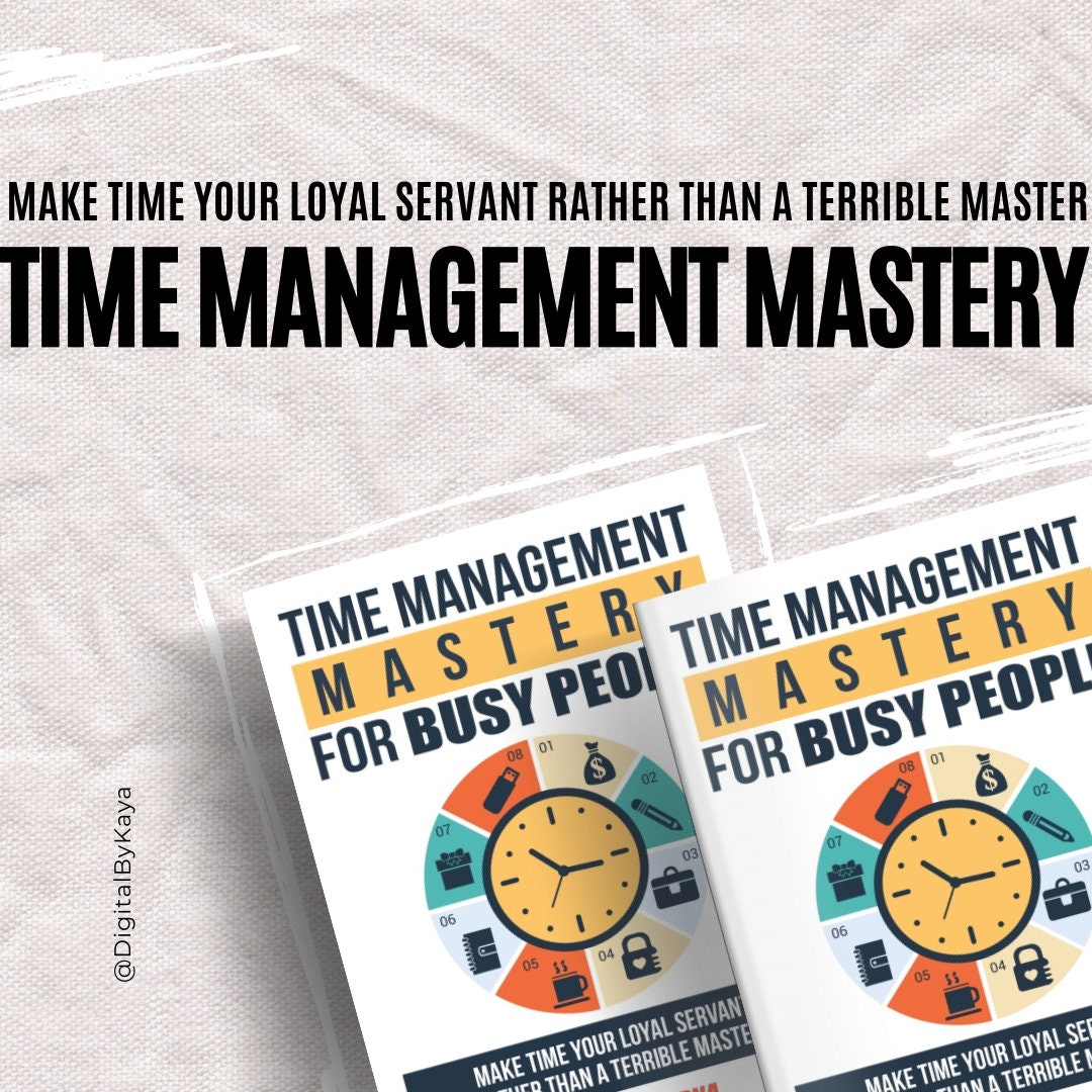 Time Management Mastery for Busy People Planner Setting Goals Download ...