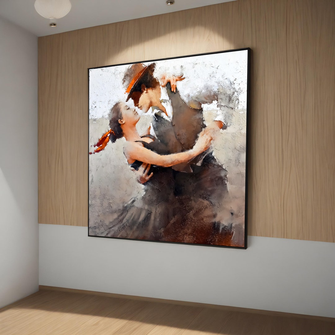 Romantic Tango - Intimate Dance Canvas Painting - Perfect Art Gift for ...