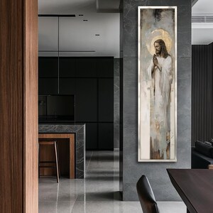 Jesus Christ Prayer Canvas Wall Art – Religious Christian Painting ...