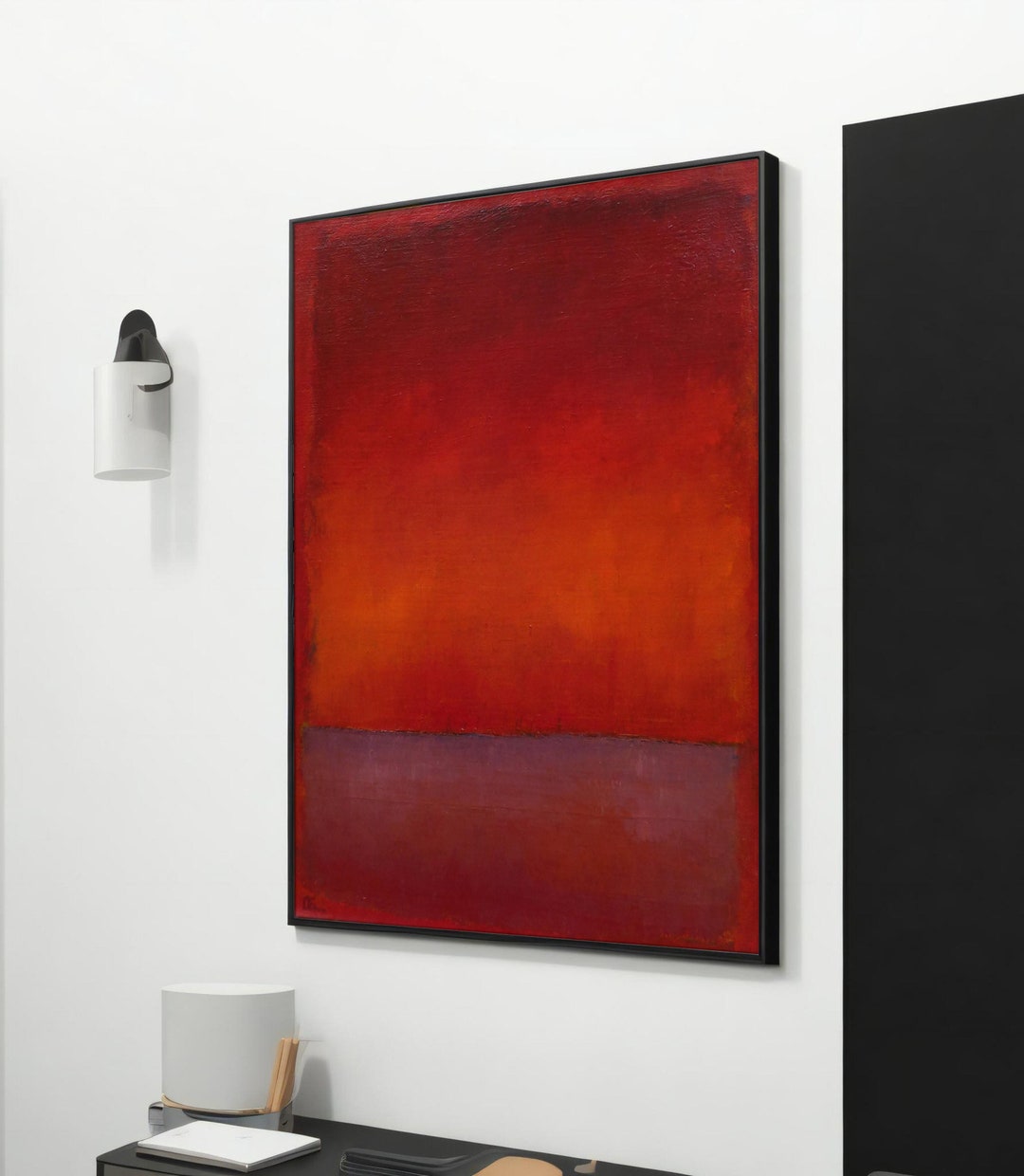 Dark Red Mark Rothko Painting - Modern Minimal Art Reproduction for ...