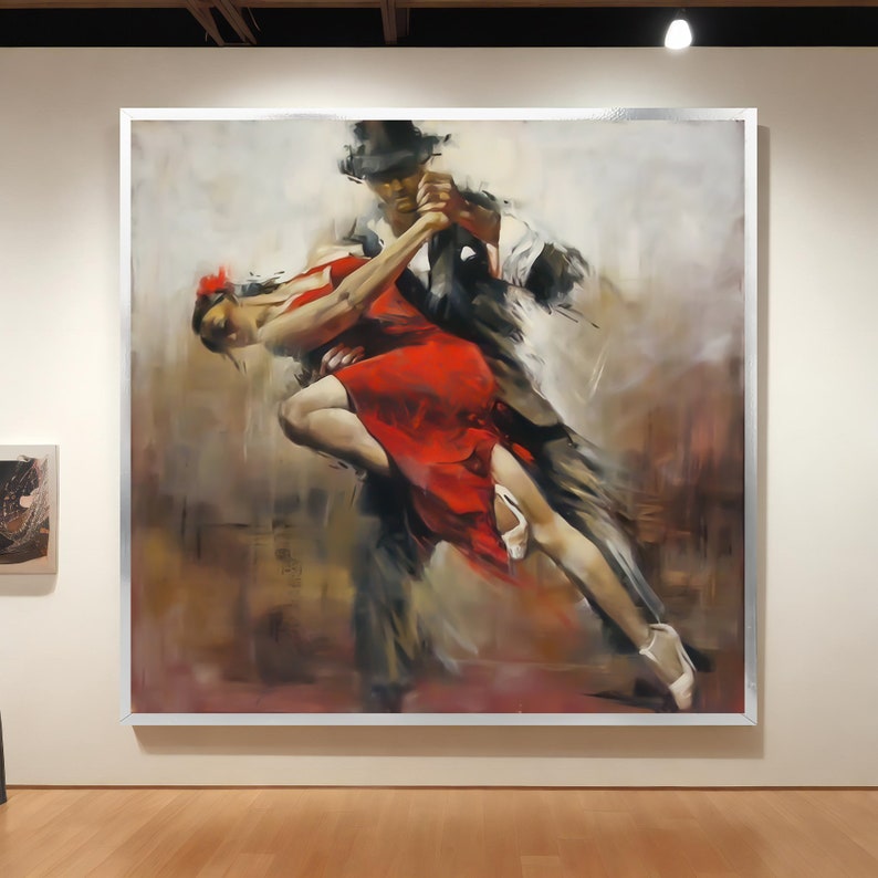 Red Hot Dance - Captivating Tango Canvas Painting - Perfect Gift for ...