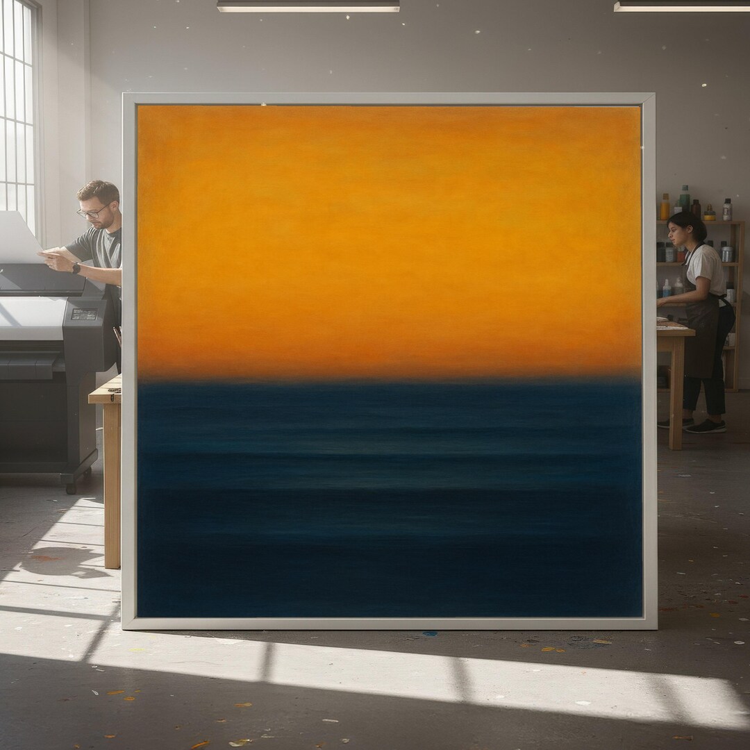 Mark Rothko No. 69 Canvas Wall Art, Abstract Sunset Painting, Modern ...