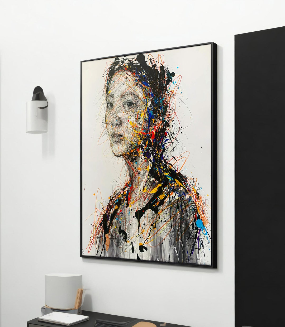 Dynamic Abstract Portrait of a Woman - Vibrant Canvas Painting Gift - Etsy