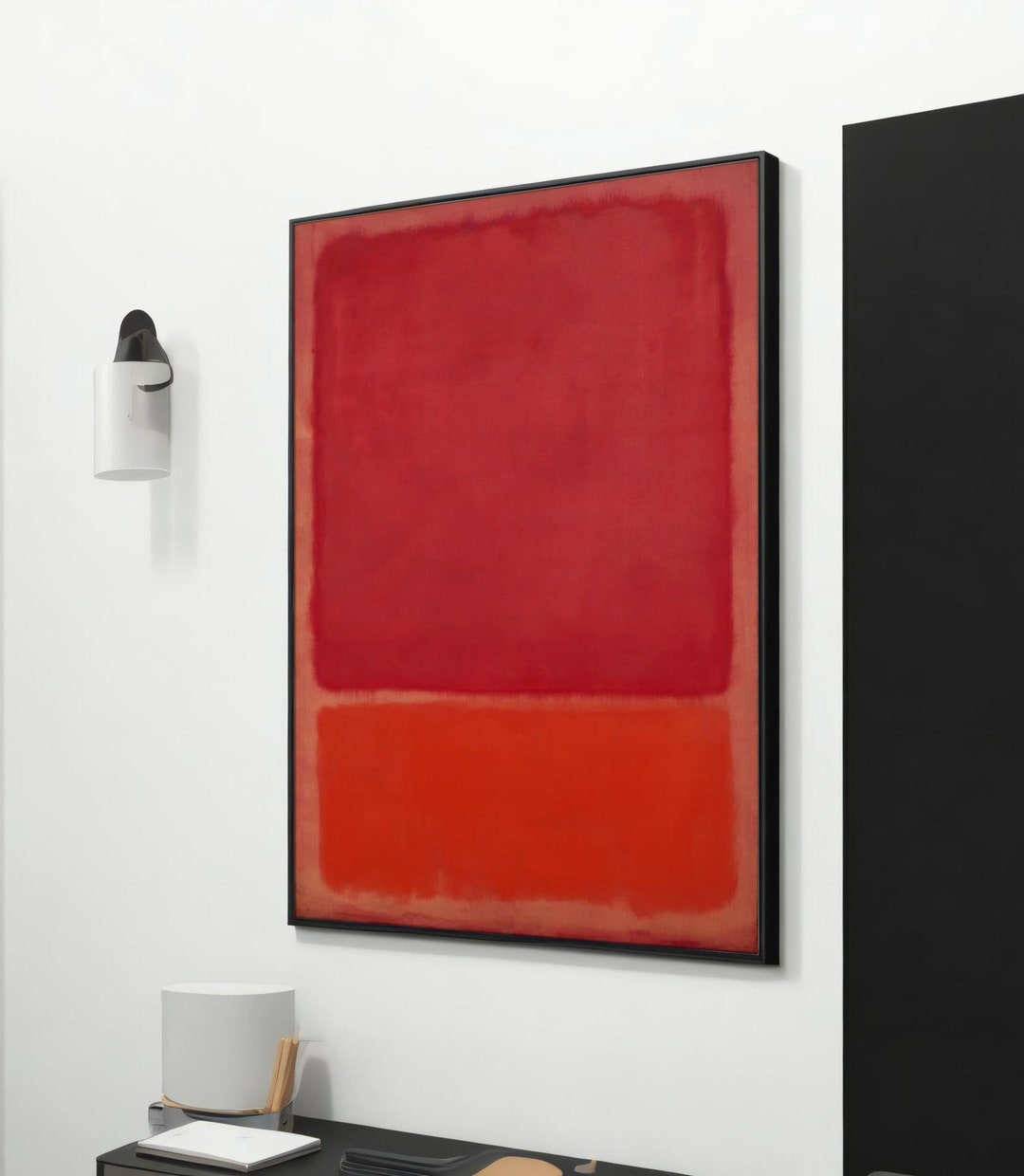 Red Mix of Colors Mark Rothko Painting - Modern Minimalist Canvas Art ...