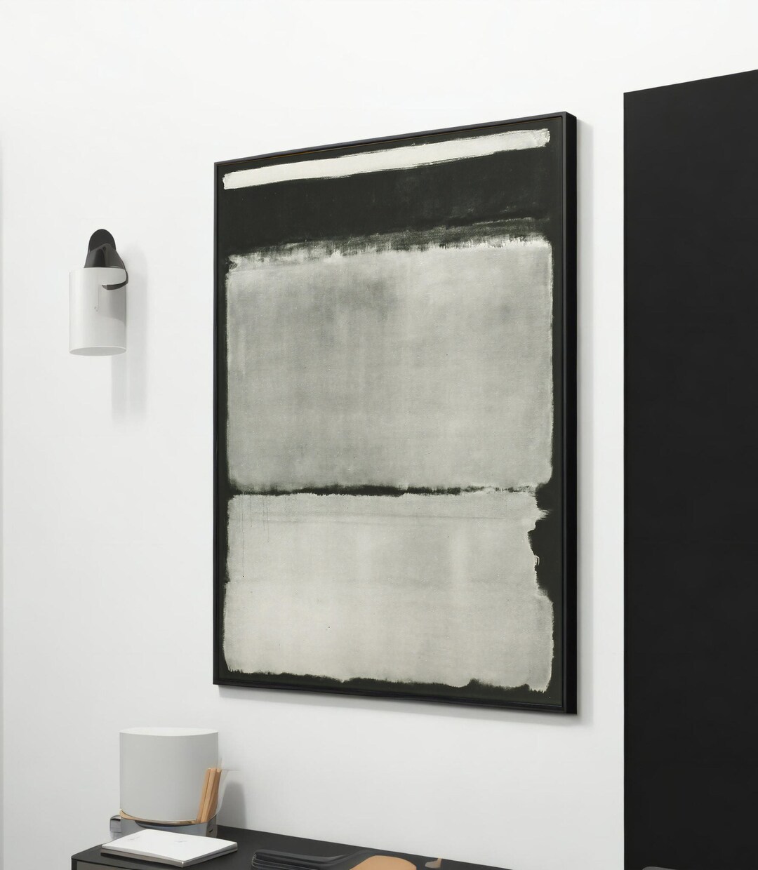 Green Gray Mark Rothko Painting - Modern Minimal Art Canvas ...