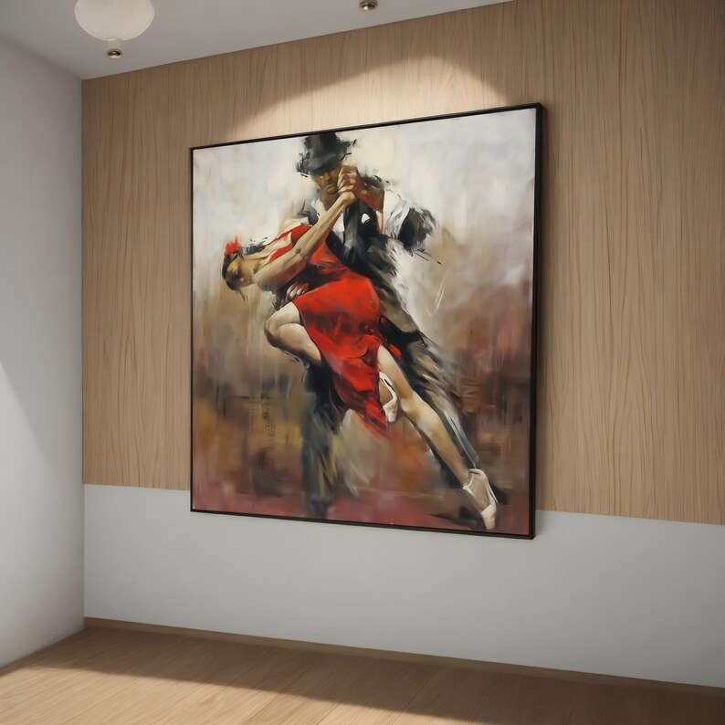 Red Hot Dance - Captivating Tango Canvas Painting - Perfect Gift for ...