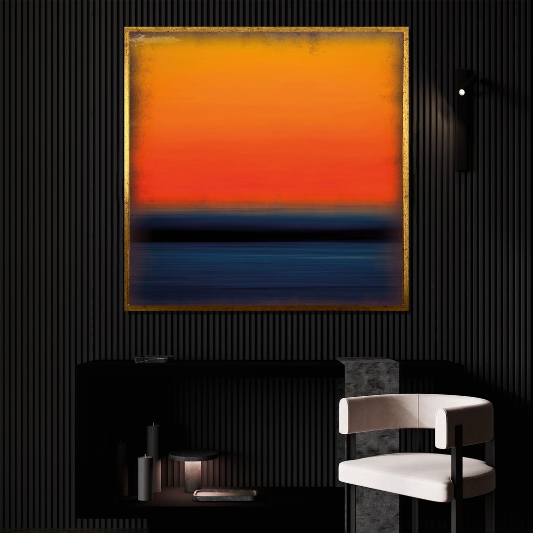 Mark Rothko Canvas Painting No 8 - Abstract Sunset Inspired Art - Large ...
