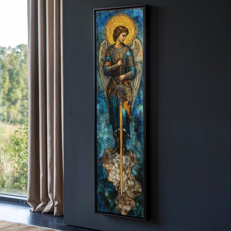 Framed Picture of St Michael - Etsy UK