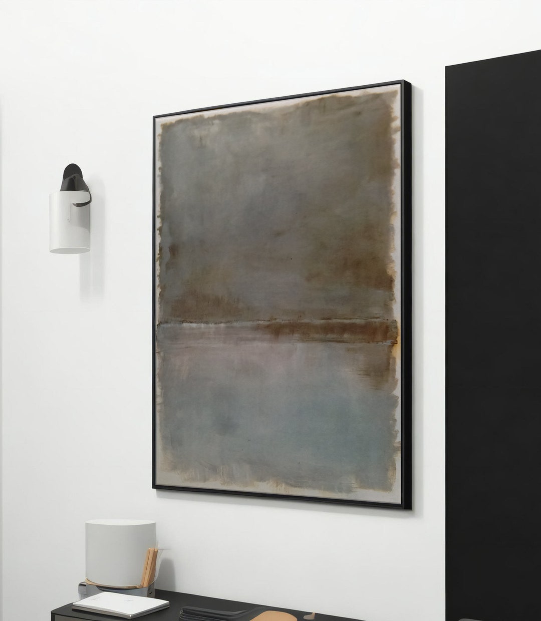 Gray Mark Rothko Painting - Modern Minimalist Art Reproduction, Elegant ...