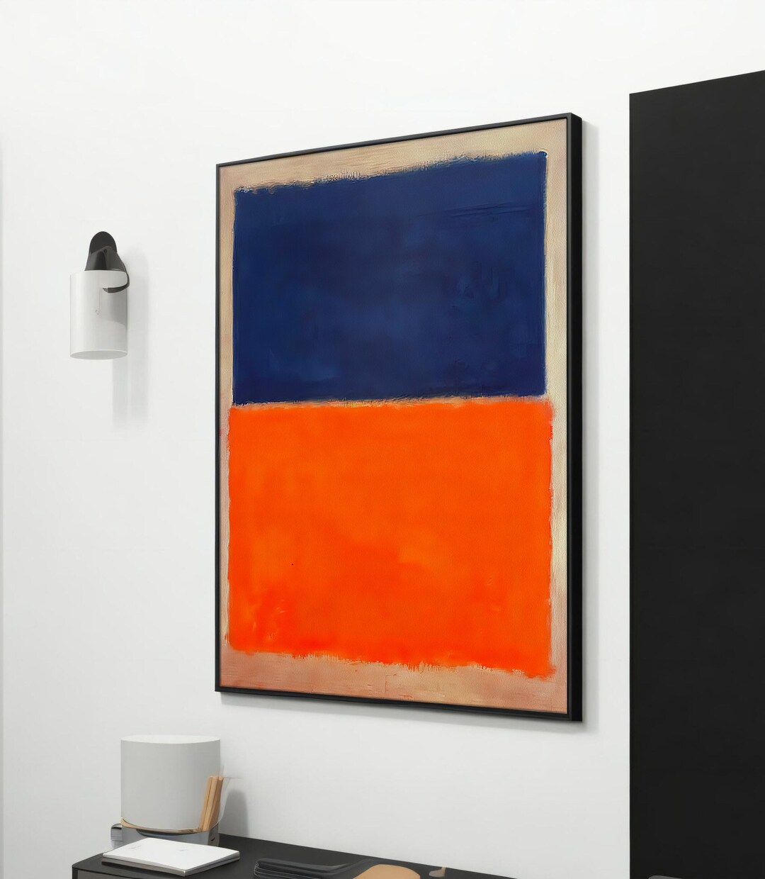 Red Dark Blue Mark Rothko - Modern Minimalist Art Reproduction, Canvas ...