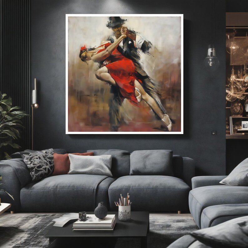 Red Hot Dance - Captivating Tango Canvas Painting - Perfect Gift for ...