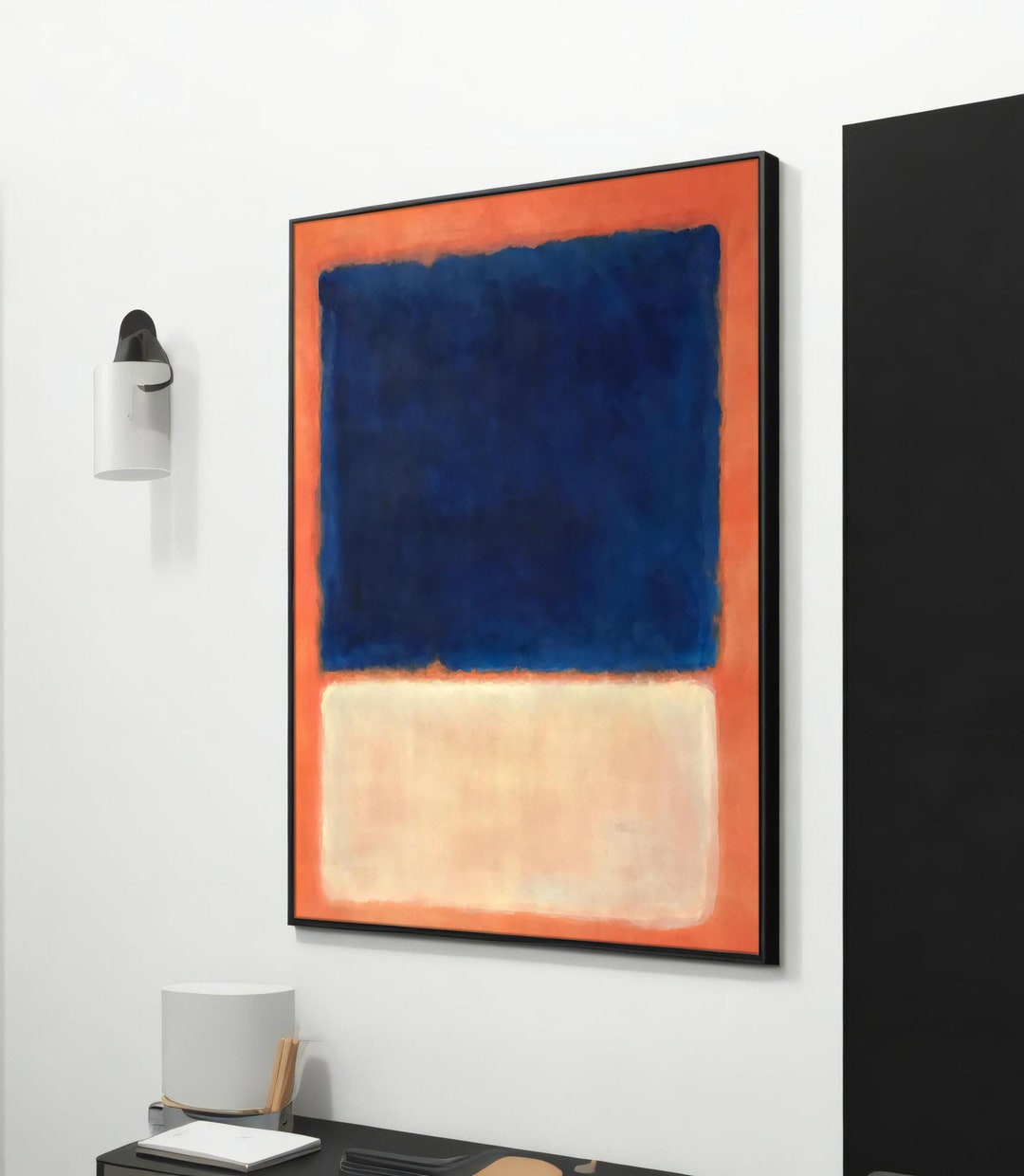 Blue Beige Mark Rothko Painting - Modern Minimalist Art Reproduction ...