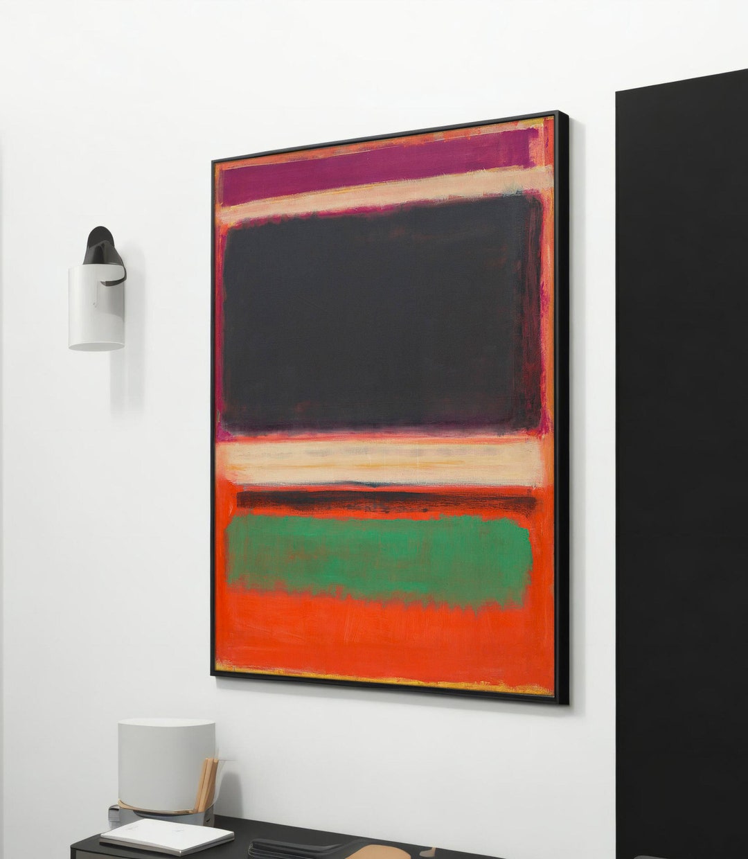 Red Green Mix Color Mark Rothko Painting - Modern Minimalist Art ...