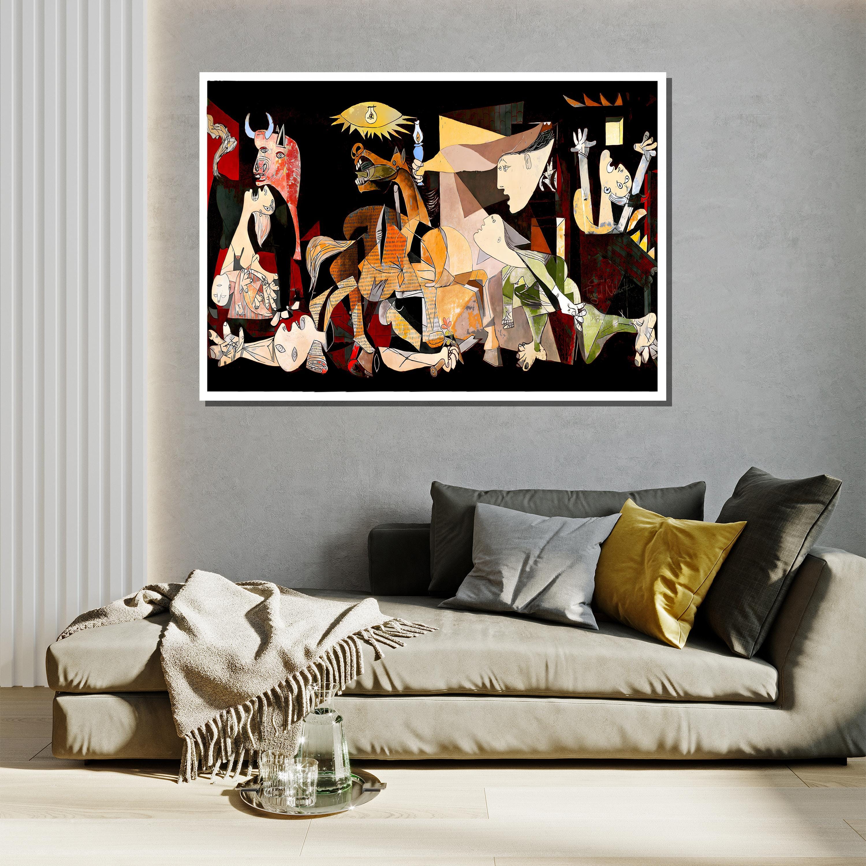 Guernica Canvas Painting by Pablo Picasso, Bold Cubist Wall Art With ...