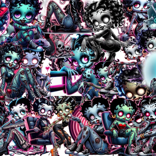 Baddie Boop Digital Art Pngs Bundle Beautiful Black Betty Boop Digital ...