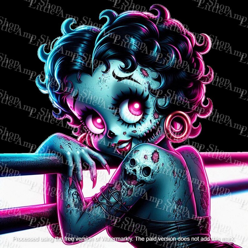 30 Halloween, Zombie, Style Betty Boop Pack Bundle, Got, Png, Not Svgs ...