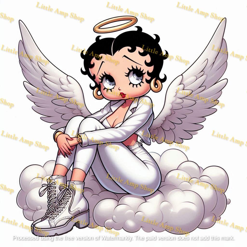 Angel Betty Boop, Retro, Vintage Digital Art, Clipart, Print, Betty ...