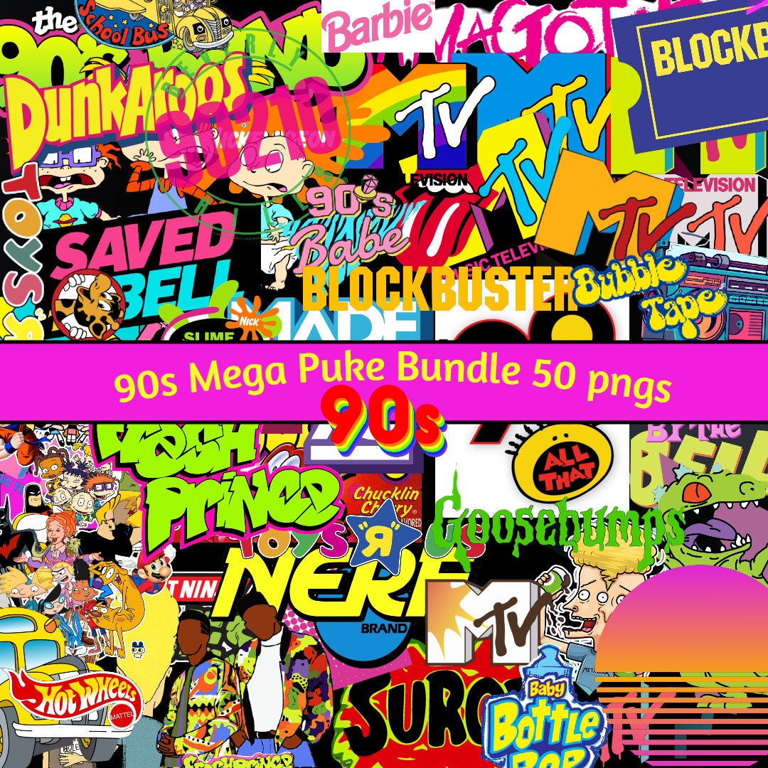 90's PNG Bundle, Nostalgia, Retro 90s Png, 90's Vibes Png, 1990s Design ...