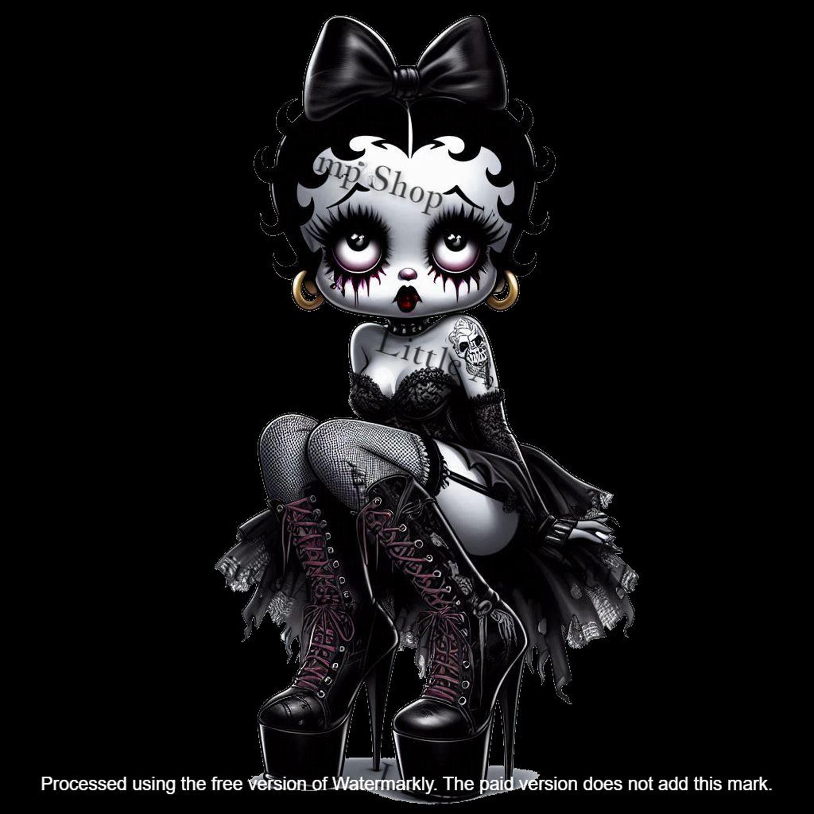 20 Horror Zombie Plant Betty Boop Bundle, Betty Boop Digital Art Png ...
